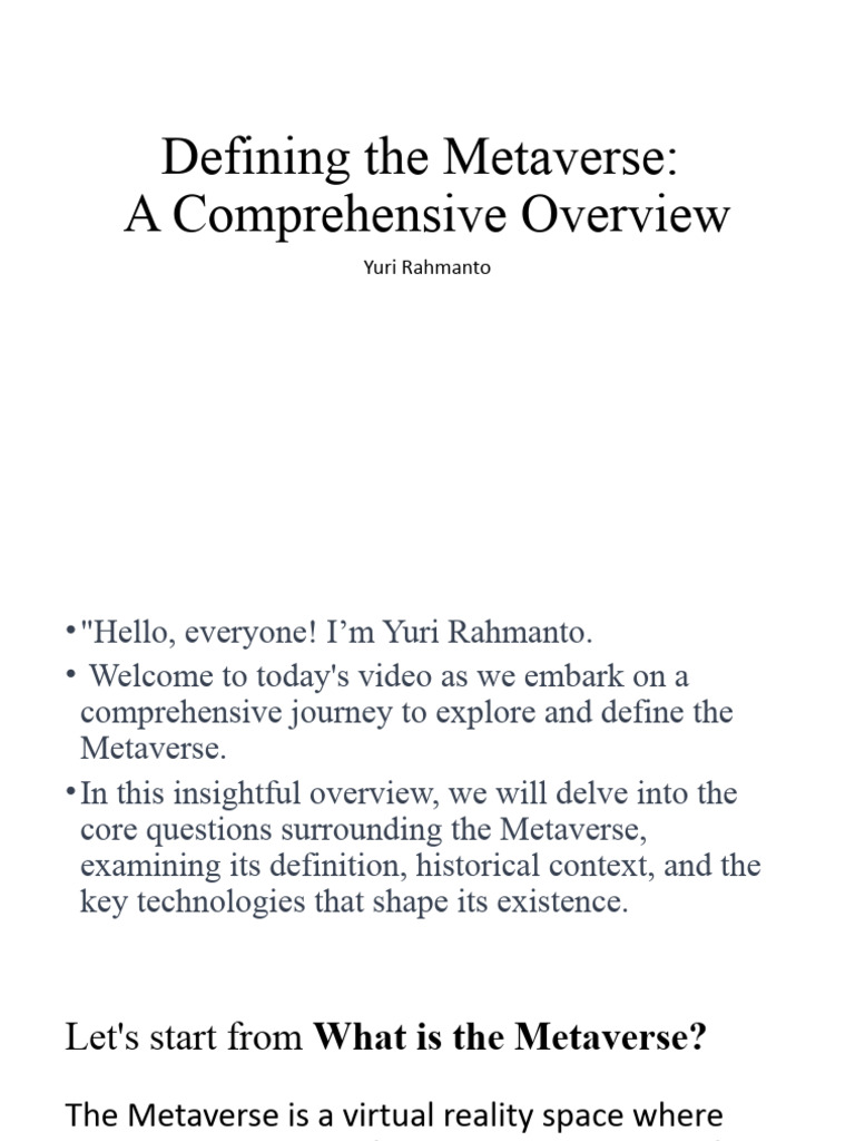 1 Defining The Metaverse | PDF | Virtual Reality | Computing