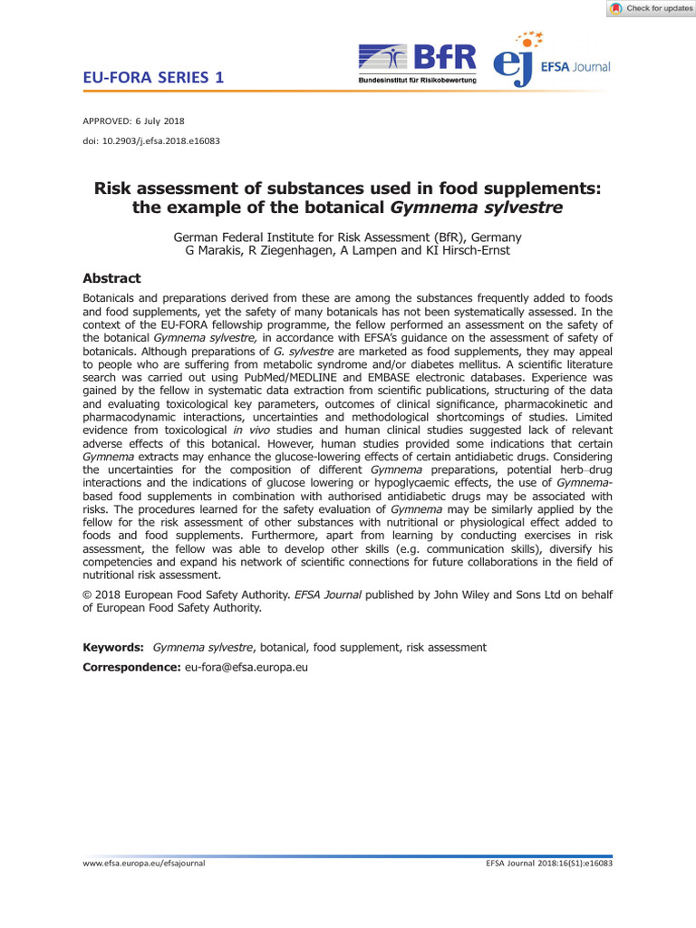 EFSA Journal - 2018 - Risk Assessment of Substances Used in Food ...