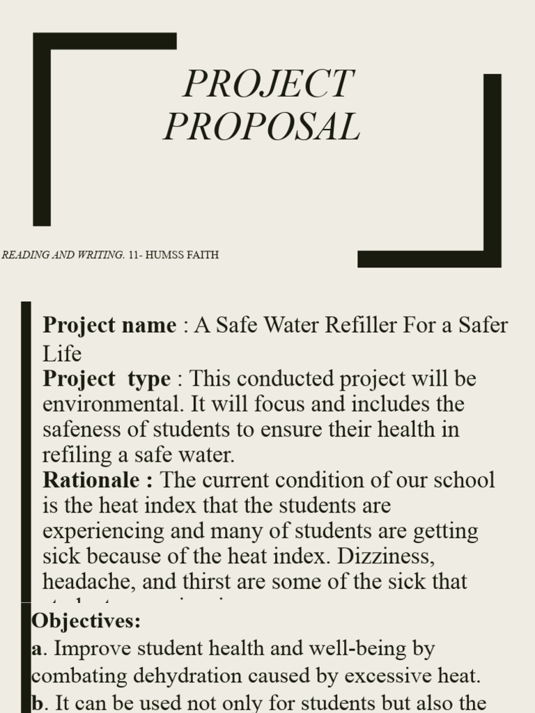 Project Proposal | PDF | Water