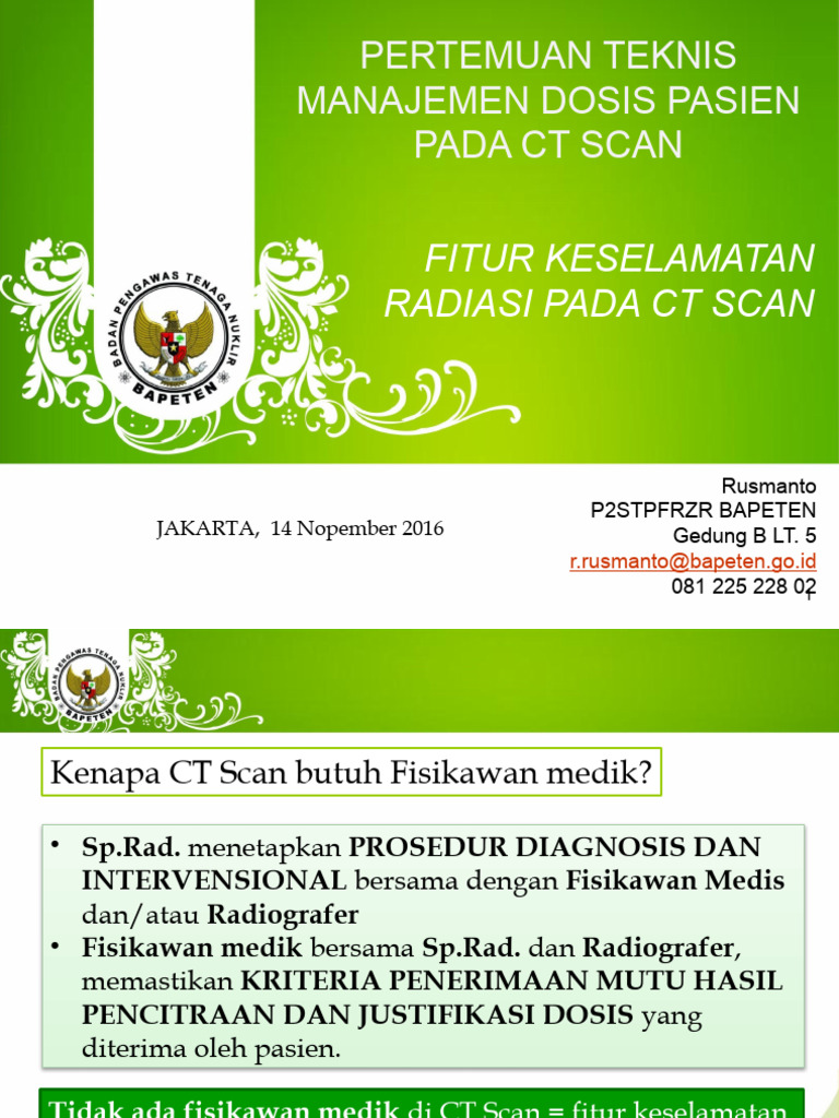 Rus - Fitur Keselamatan Radiasi Pada CT Scan | PDF