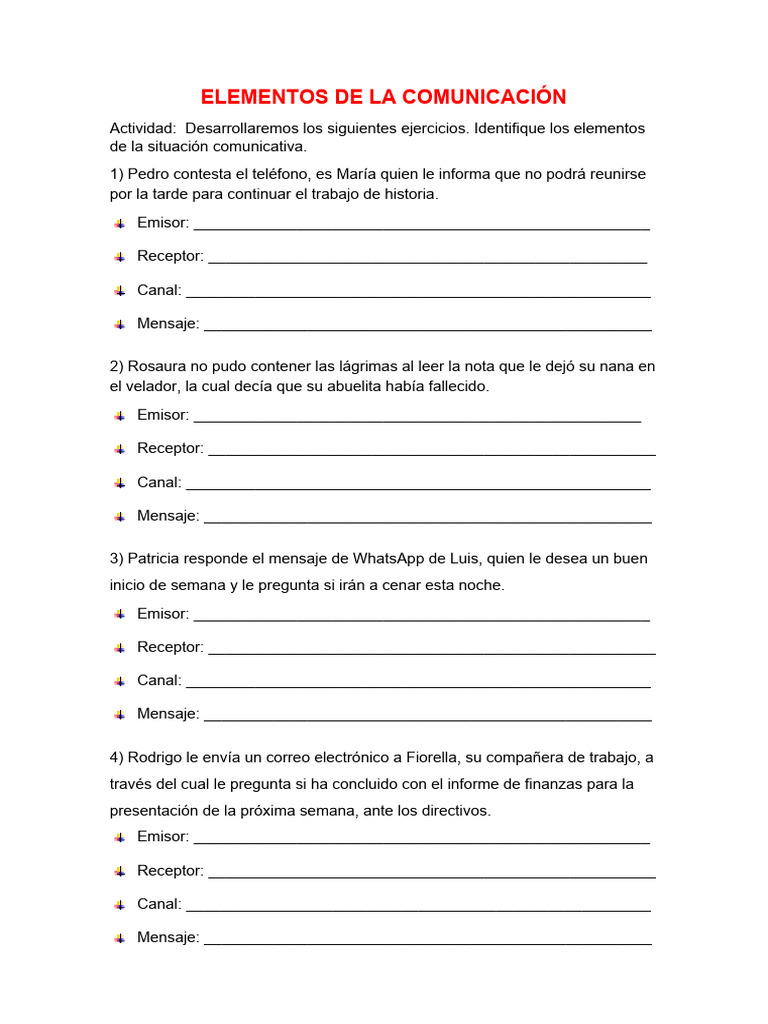 ELEMENTOS DE LA COMUNICACIÓN | PDF