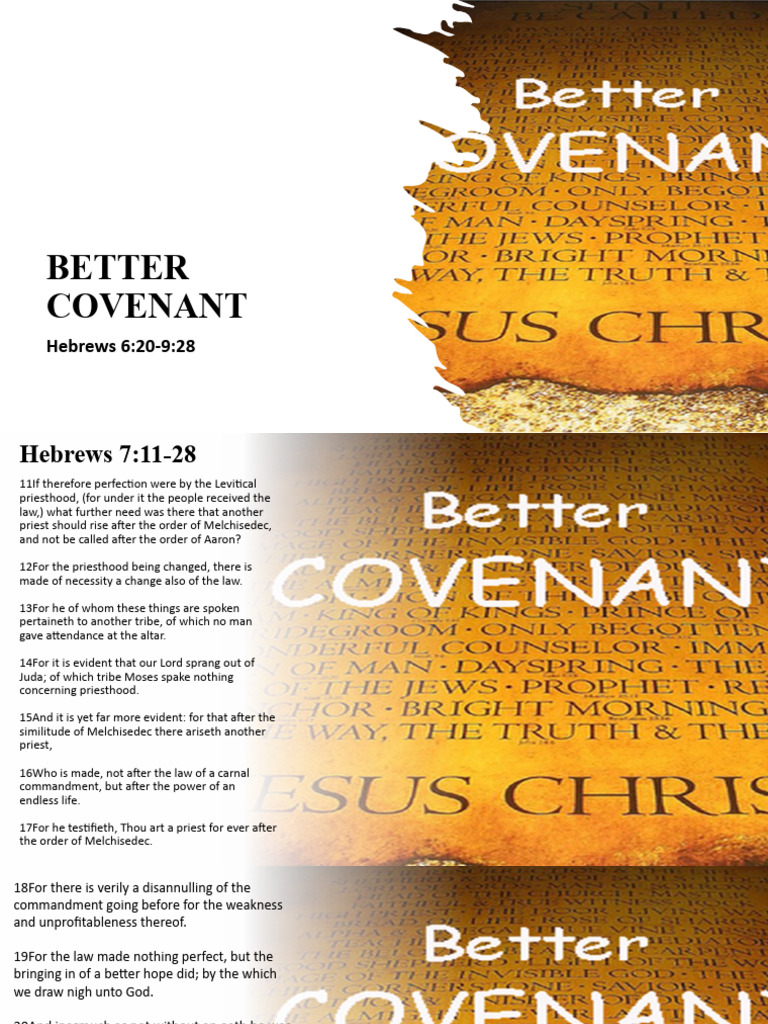Better Covenant | Download Free PDF | Jesus | Priest