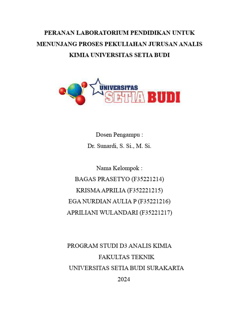 Peran Laboratorium dalam Analis Kimia | PDF | Seni | Sains & Matematika