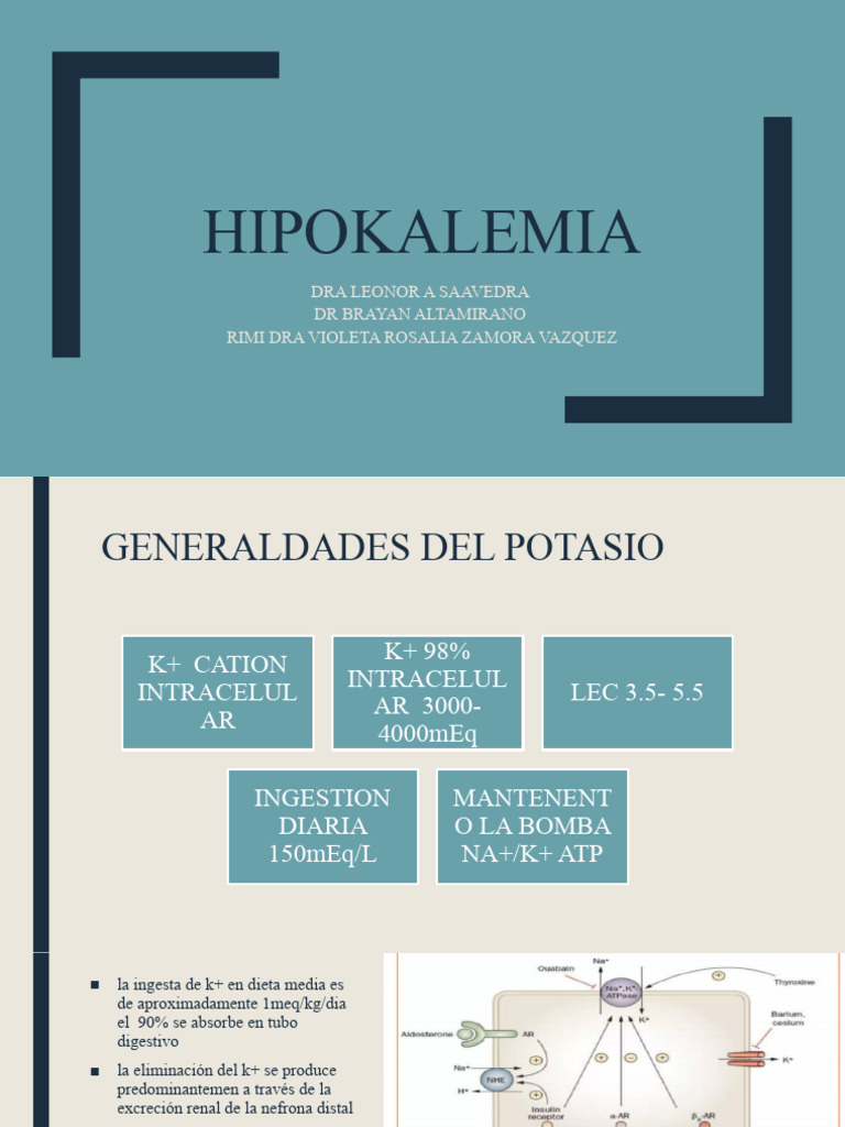 Guía Completa sobre Hipokalemia y Tratamiento | PDF | Potasio | Química