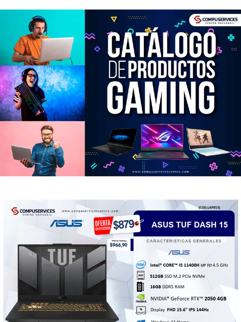 Catálogo Gamer Abril 2024 Compuservices Centro | PDF | Solid State Drive | Computer Hardware