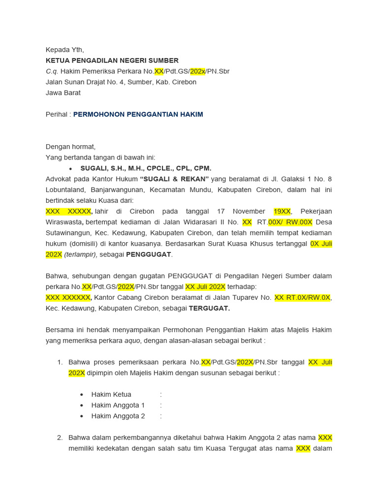 Application For Recusal | PDF | Ilmu Sosial | Hukum