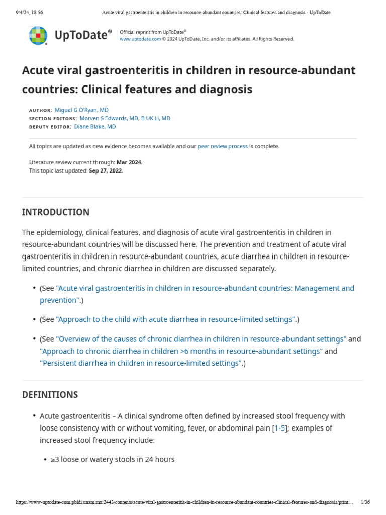 Acute Viral Gastroenteritis in Children in Resource-Abundant Countries ...