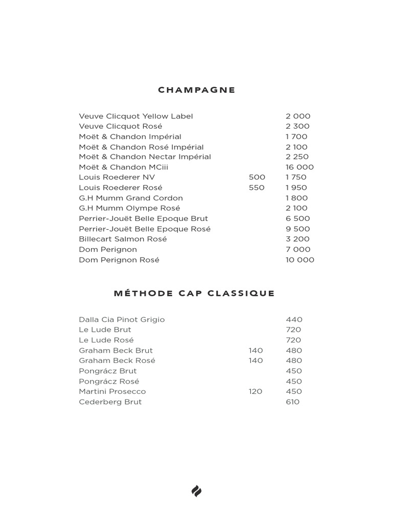 Zenzero Drinks Menu WEB 1 | PDF | Wine | Fermented Drinks