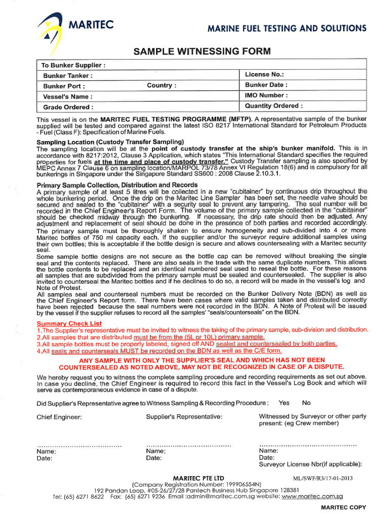 Sample Witnessing Form | PDF