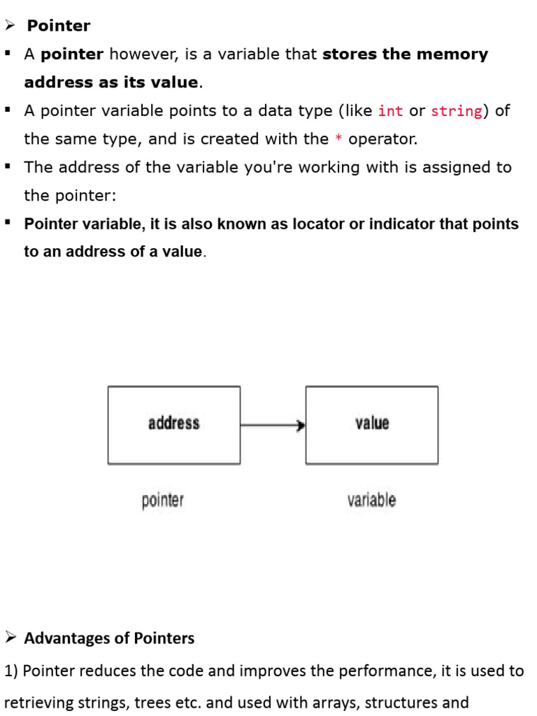 Pointers | Download Free PDF | Pointer (Computer Programming ... Pointers | Download Free PDF | Pointer (Computer Programming ...
