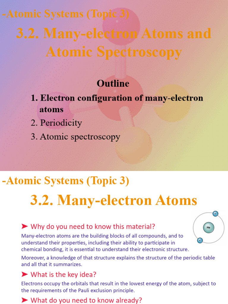 Chem3420_Topic3_5_new2 | PDF | Atomic Orbital | Electron Configuration