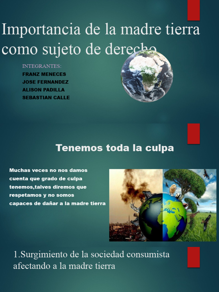 Importancia de la madre tierra como sujeto de | PDF