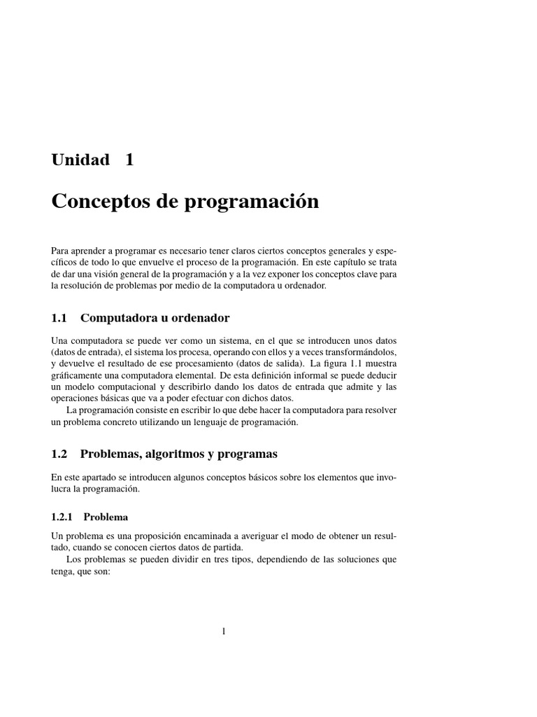 1. Conceptos básicos de Programacion | PDF | Compilador | Lenguaje de programación