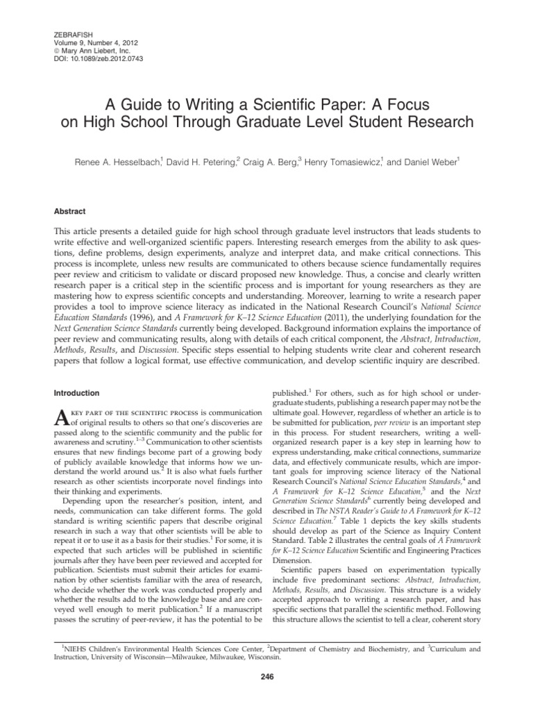 Writing Scientific Papers for Students | PDF | Experiment | Science
