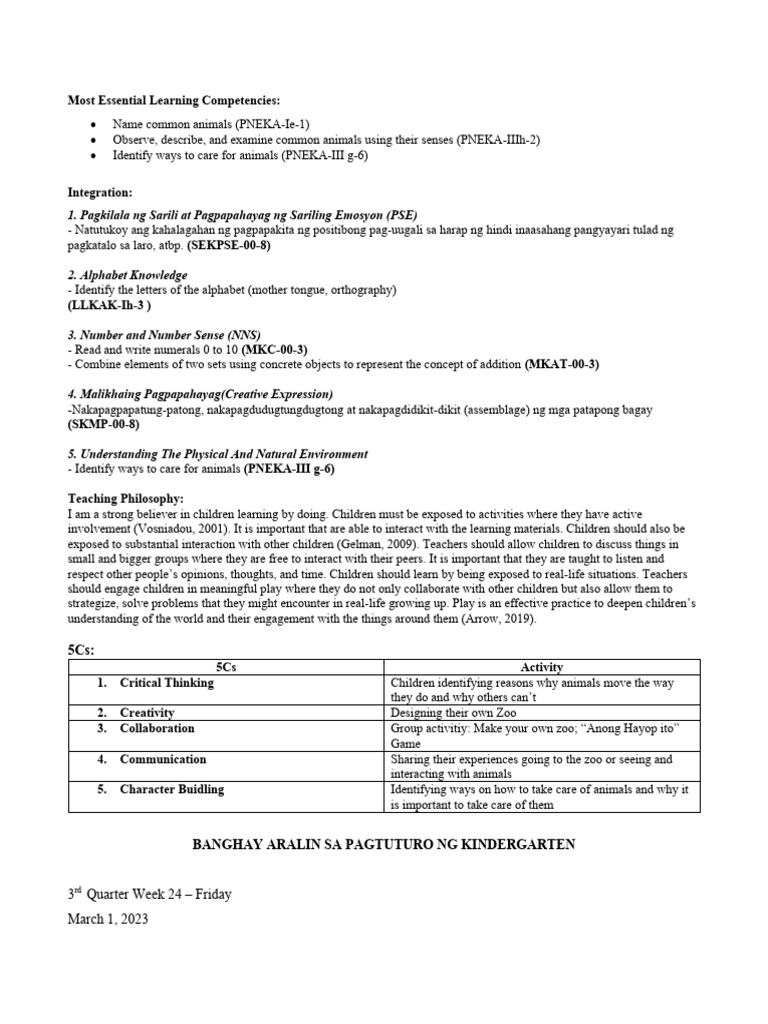 COT3_2024 (2) | PDF | Learning | Liberal Arts Education