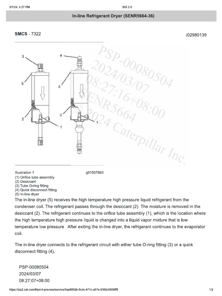 in Line Refrigerant Dryer | PDF