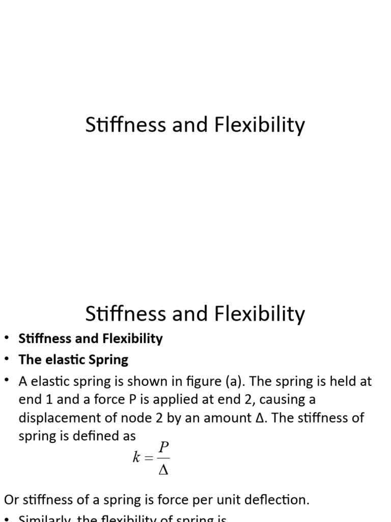 Stiffness & Flexibility | PDF | Stiffness | Mechanical Engineering