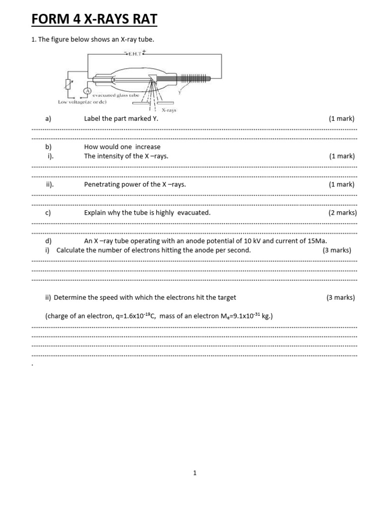 X Rays | PDF | Electron | X Ray
