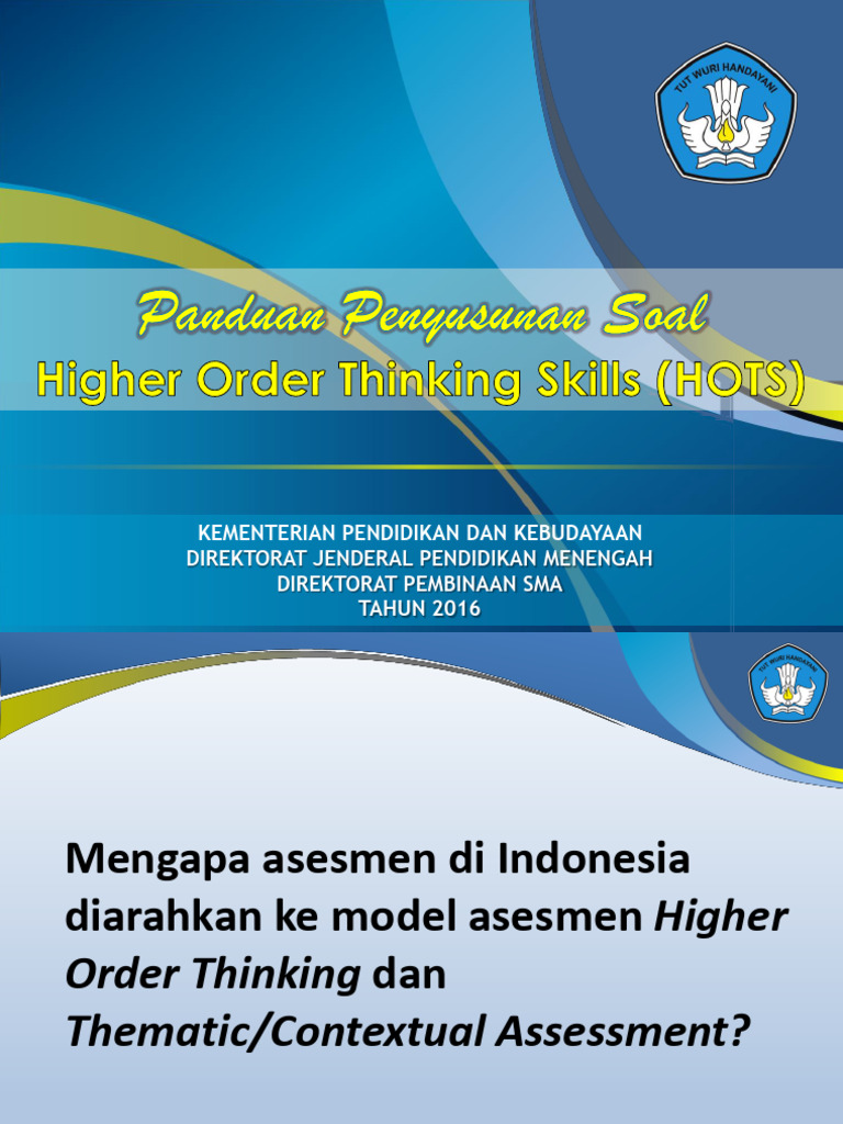 Panduan Soal HOTS untuk Pendidikan | PDF