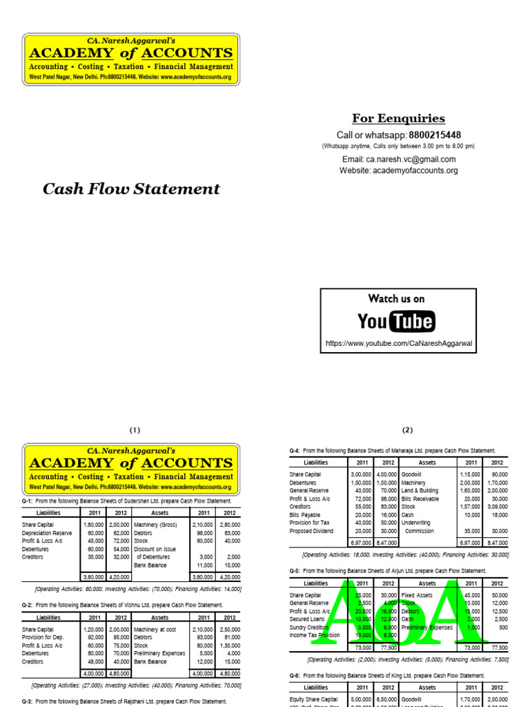 10 Cash Flow Statement | PDF | Expense | Balance Sheet