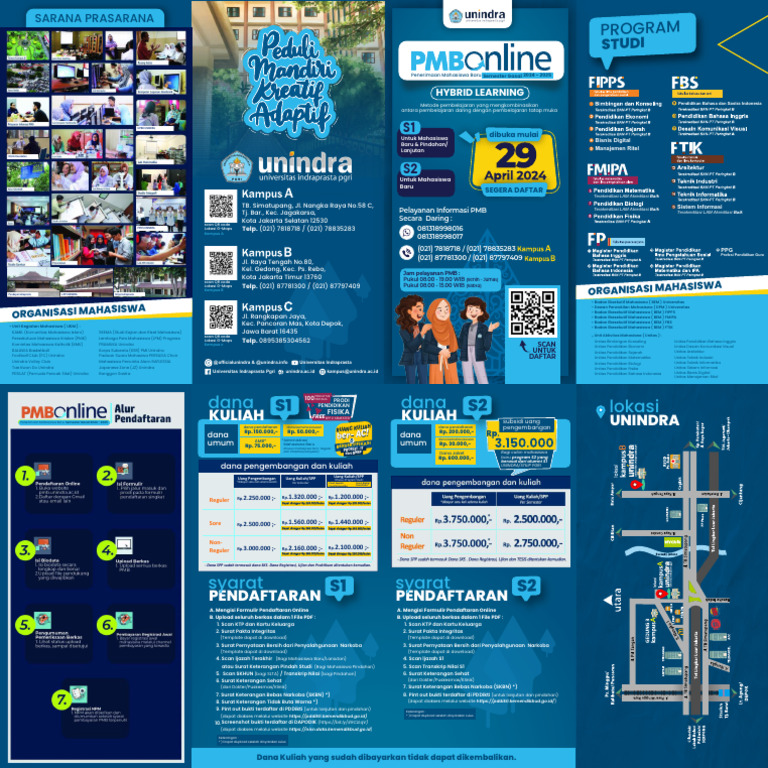 Brosur PMB Unindra Genap 2024-2025 | PDF