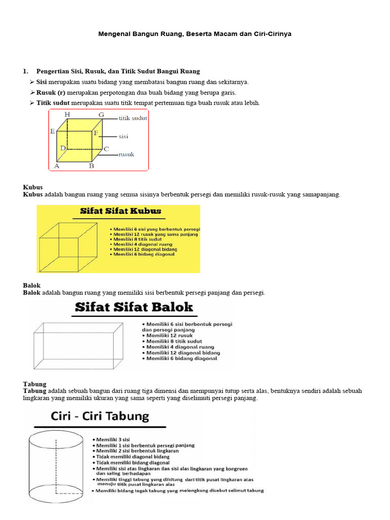 Mengenal Bangun Ruang | PDF