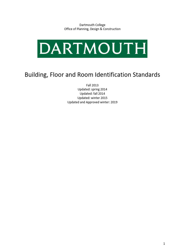 BLDG Room Id Standards | PDF | Basement | Bathroom