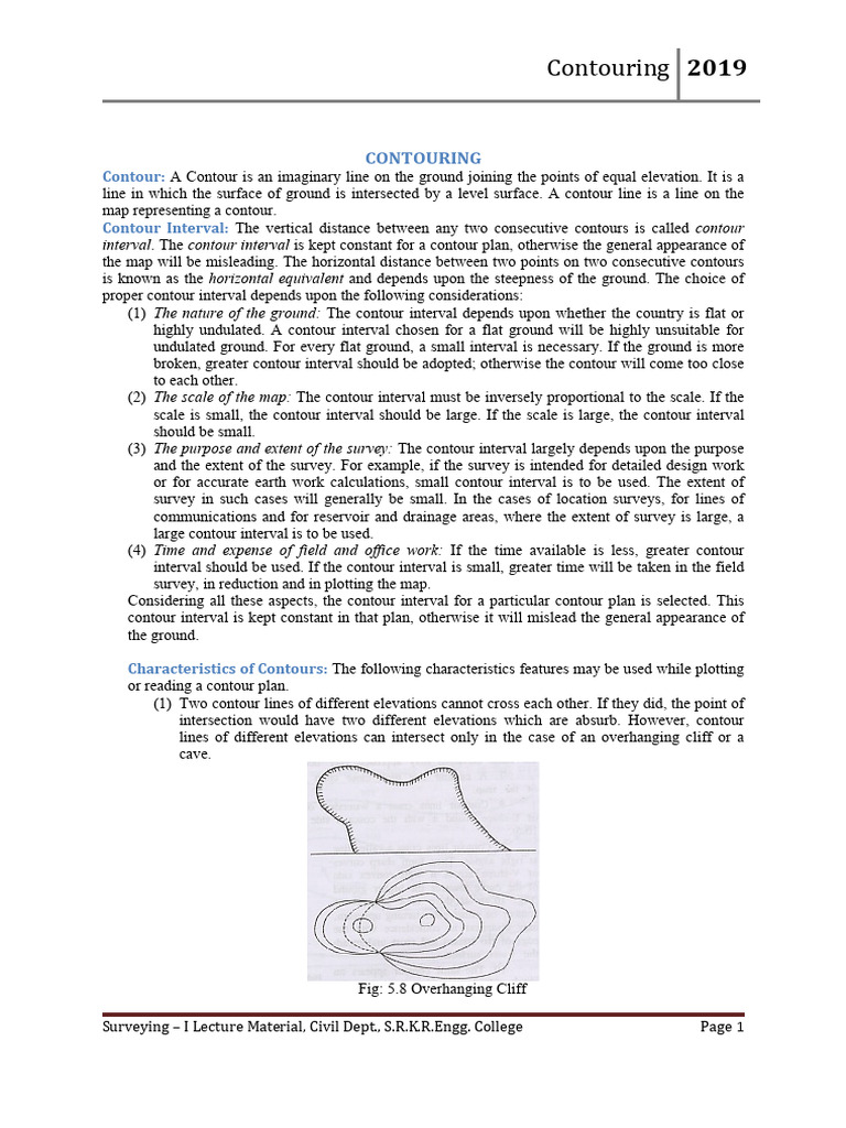Contouring | Download Free PDF | Contour Line | Surveying