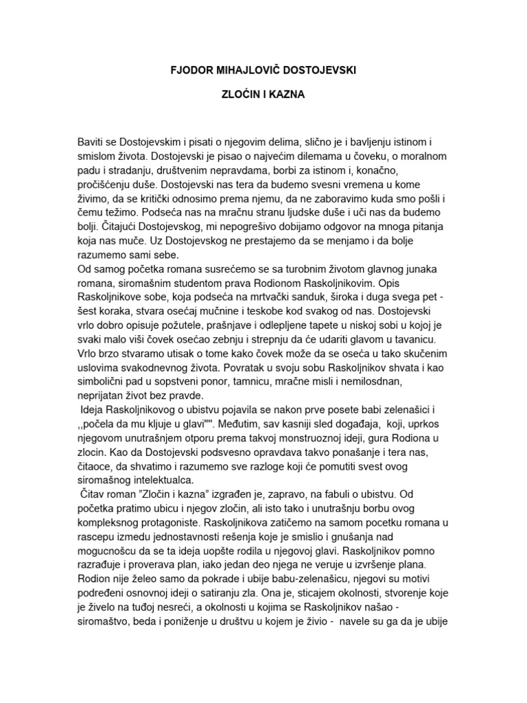 Zlocin I Kazna | PDF