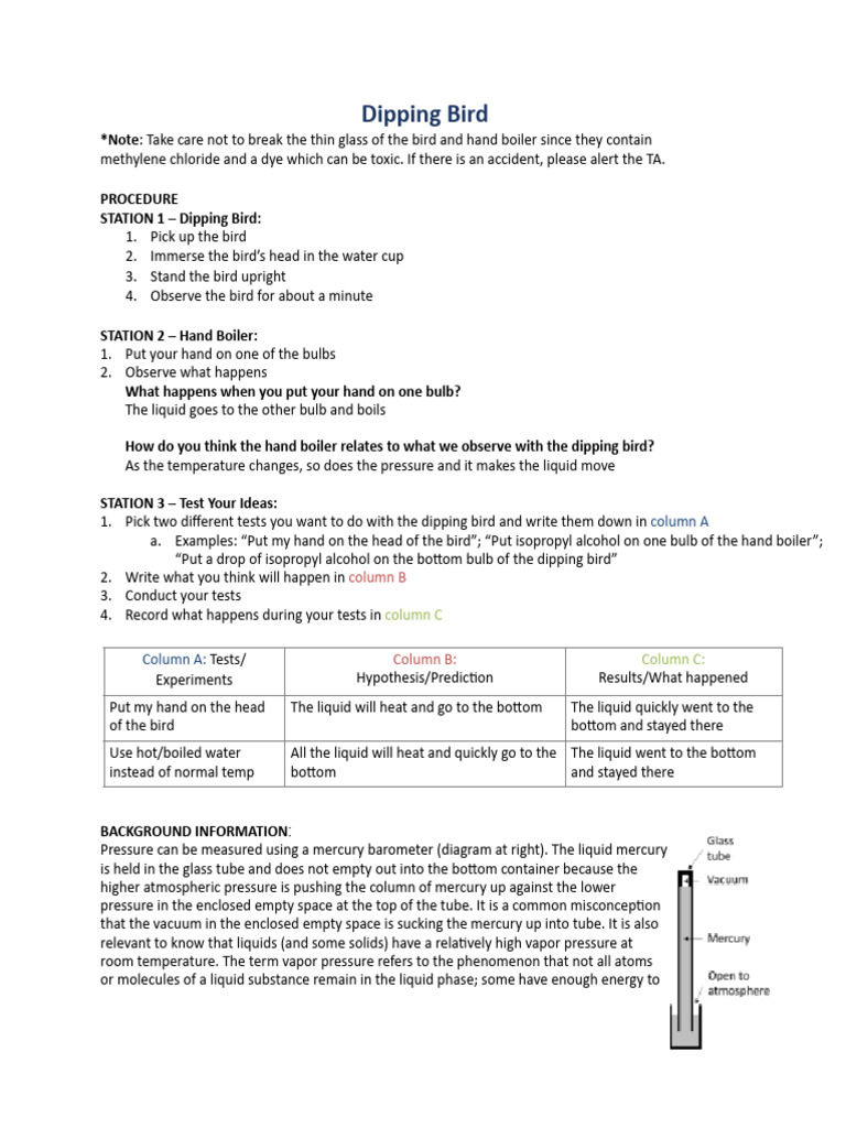 Dipping Bird - Parker Baxter | PDF | Pressure | Vacuum