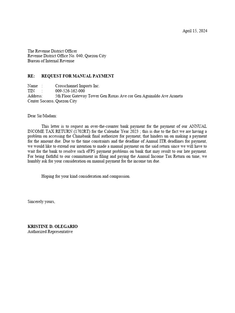 REquest For Manual Payment | PDF | Business | Finance & Money Management