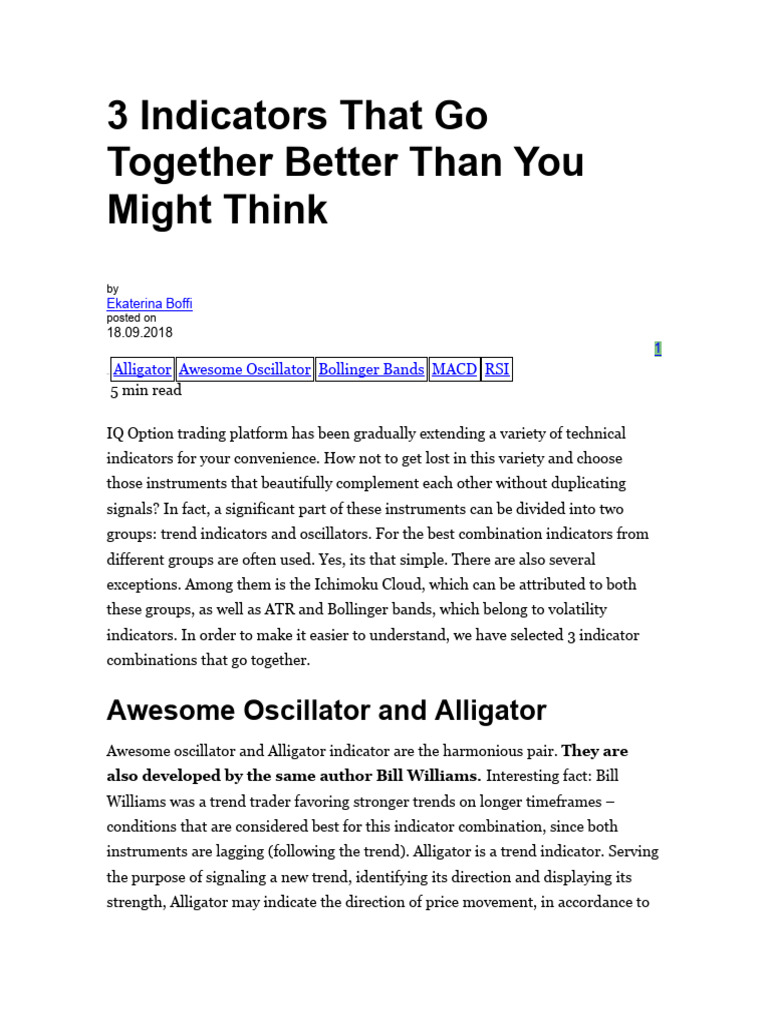 3 Indicators That Go Together Better Than You Might Think | PDF | Technical Analysis | Valuation ...