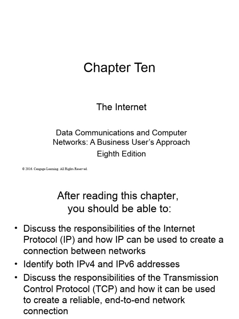Chapter 10 Slides | PDF | Ip Address | Internet Protocol Suite