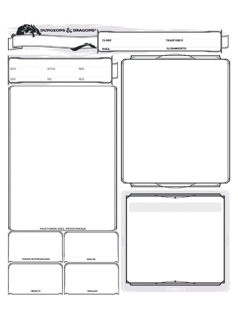 Hoja de Personaje VJ | PDF