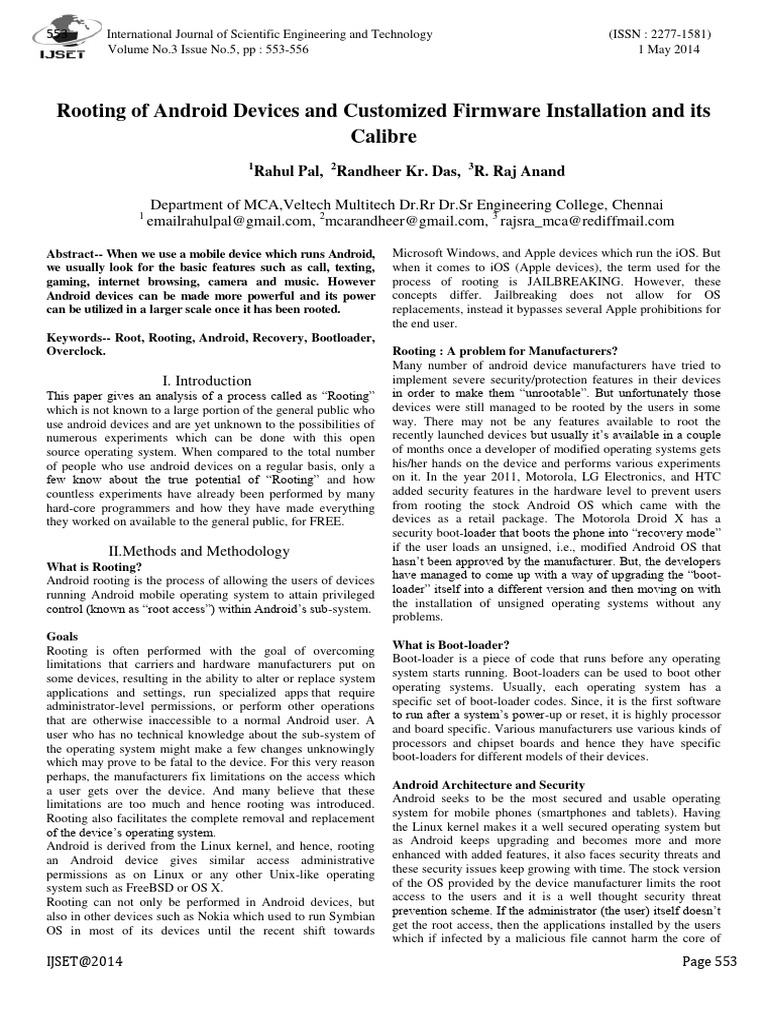 Rooting_of_Android_Devices_and_Customize | PDF | Android (Operating System) | Mobile Computers