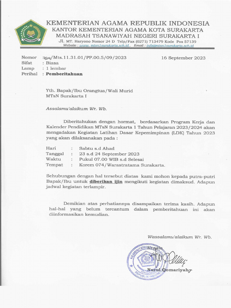 Edaran LDK 2023 | PDF