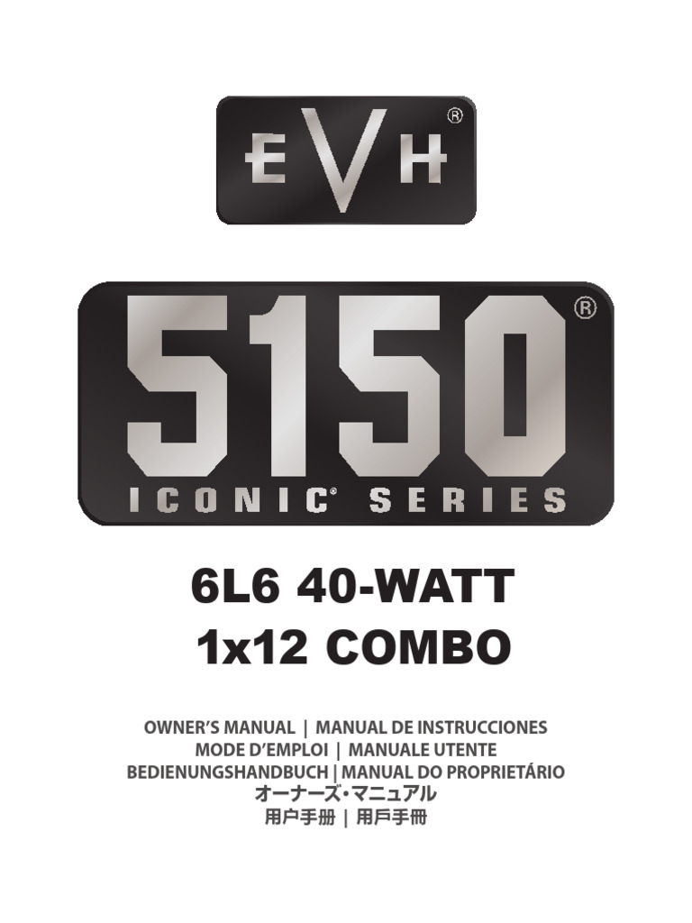 OM - 2257100010 - EVH - 5150-Iconic-40W-1X12-Combo - Multi 2 | PDF ...