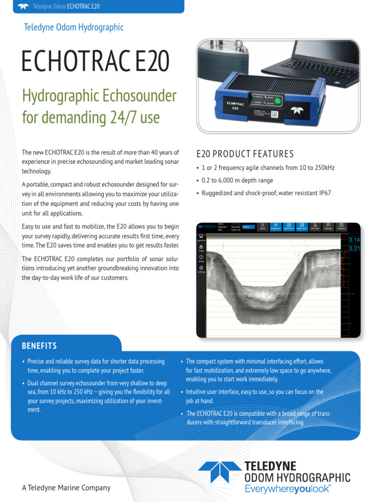 Teledyne Odom ECHOTRAC E20 Echosounder | PDF | Computing | Equipment
