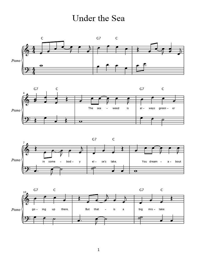 Under The Sea | PDF | Box Zithers | Musical Instruments