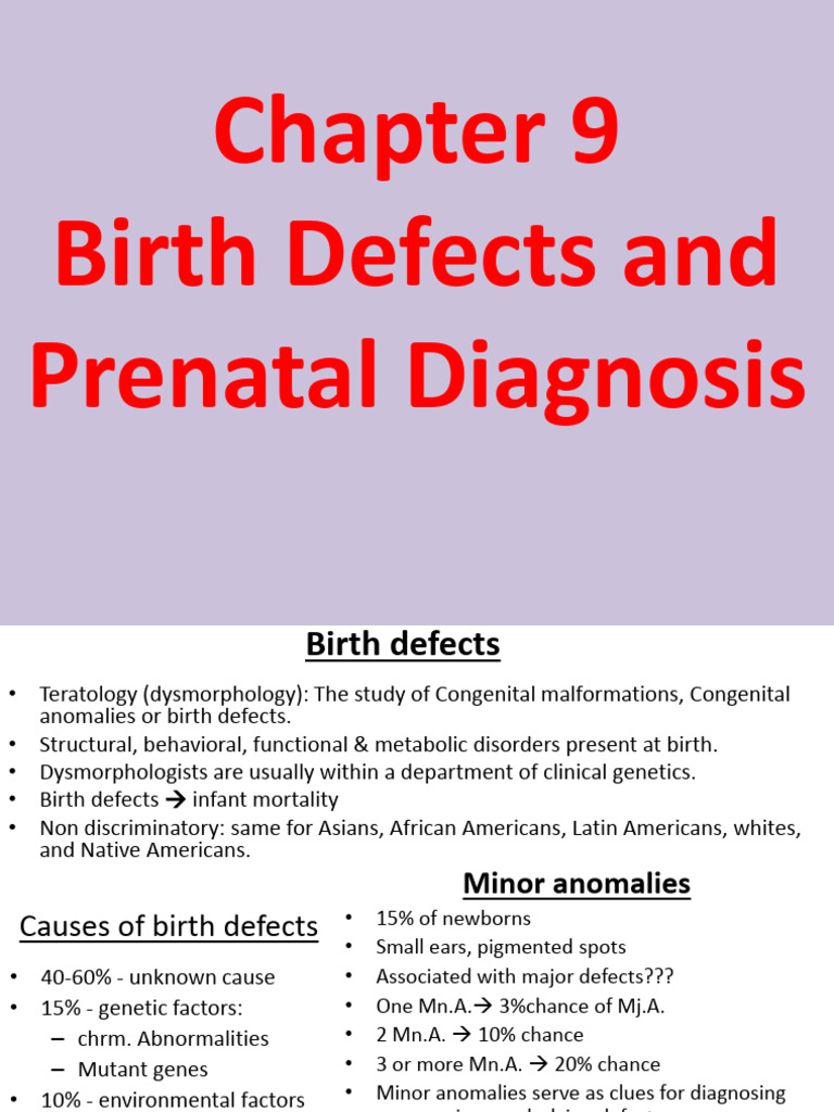 Understanding Birth Defects and Diagnosis | PDF | Prenatal Development ...