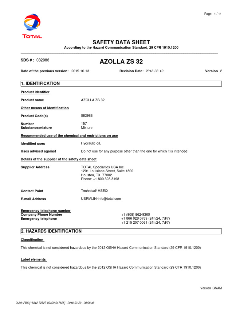 Azolla ZS 32 | PDF | Labor Relations | Pollution