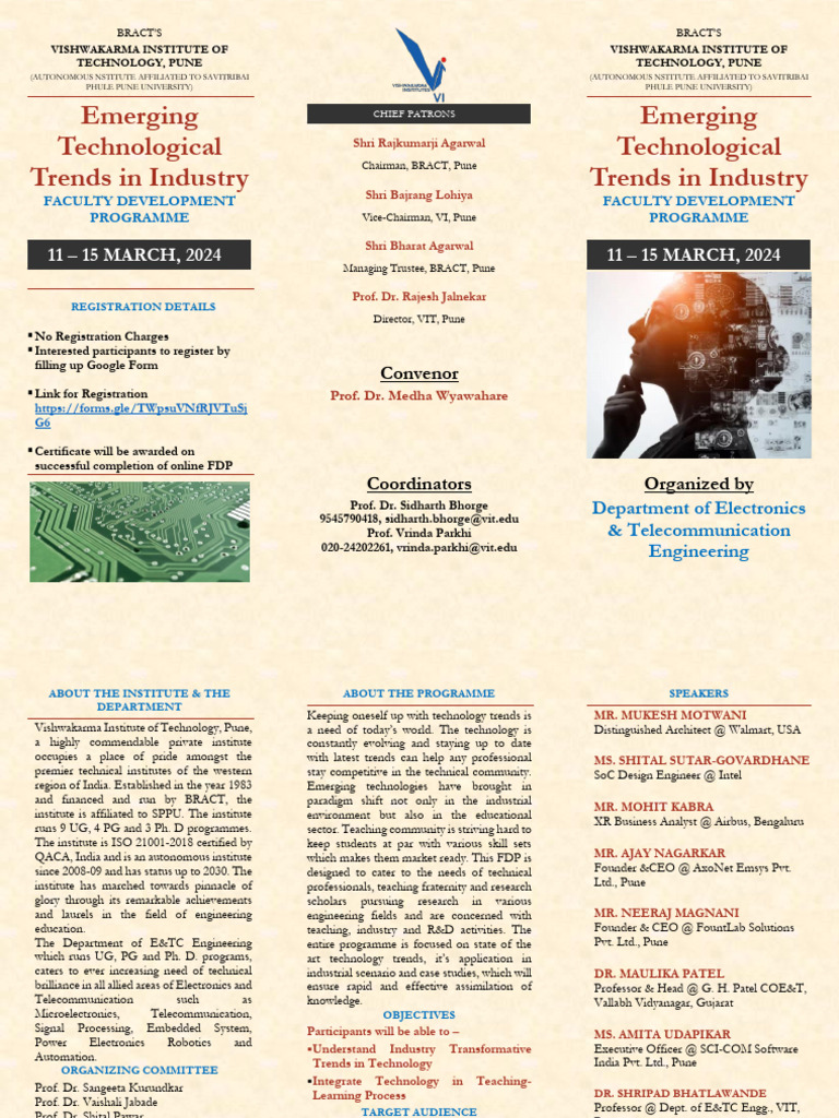 FDP - Brochure - Emerging Trends | PDF | Engineering