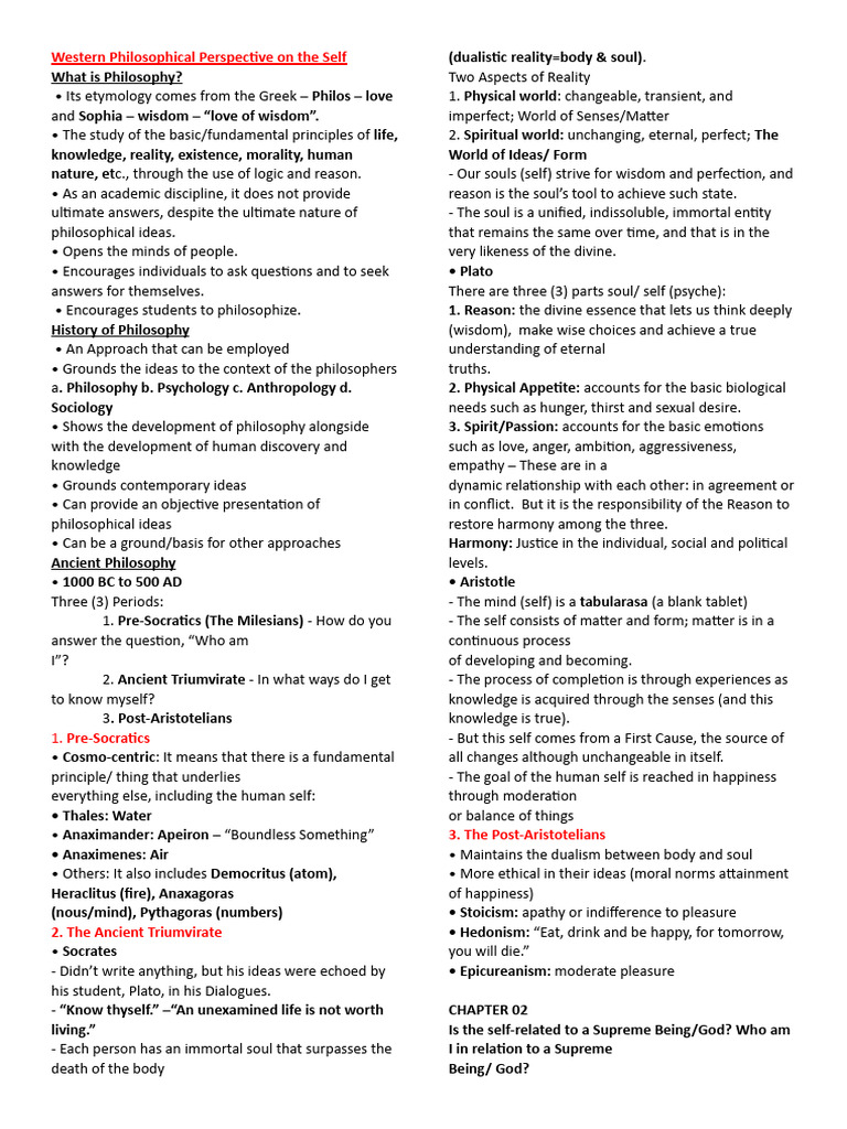 UTS-REVIEWER | PDF | Soul | Extraversion And Introversion