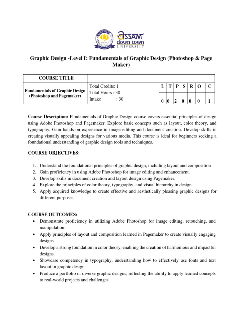 Graphic Design Level Fundamentals of Graphic Design Photoshop and Page ...
