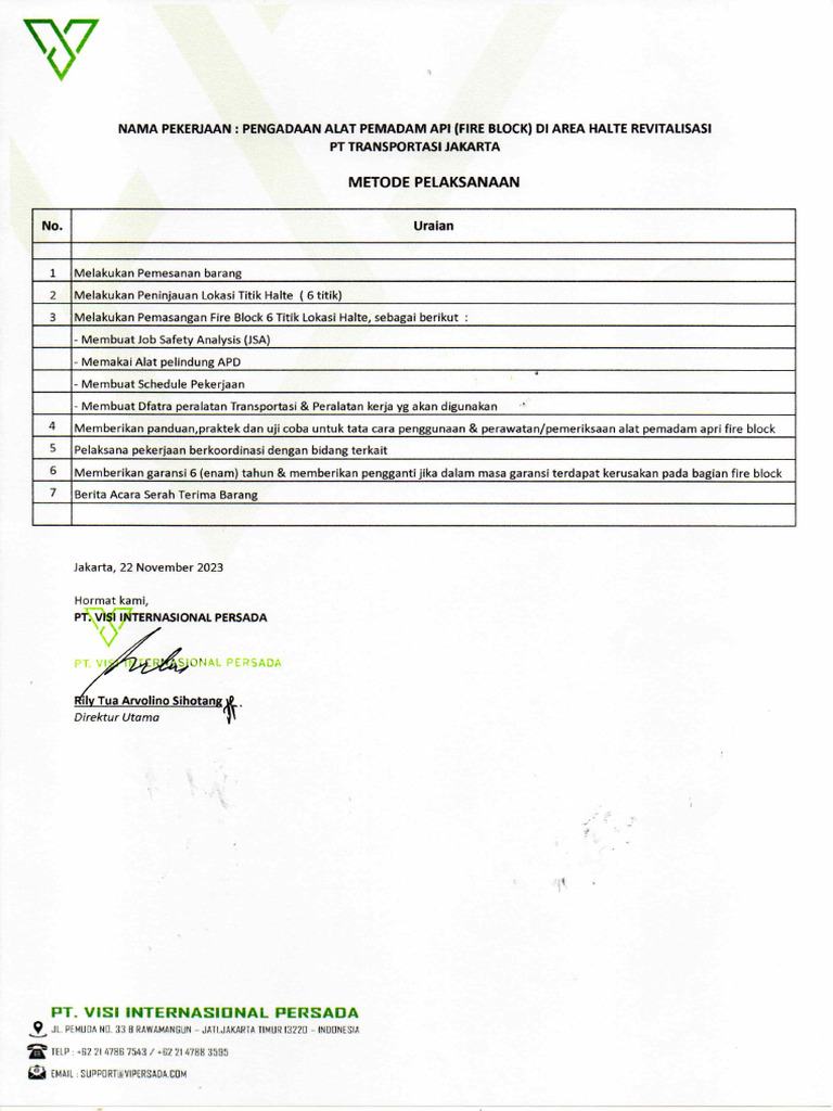Metode Pelaksanaan Fire Block | PDF