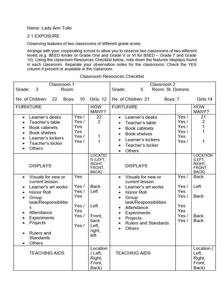 lesson plan | PDF | Classroom | Learning