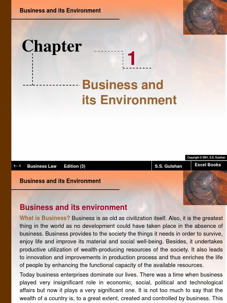 Business and Its Environment | PDF | Resource | Business