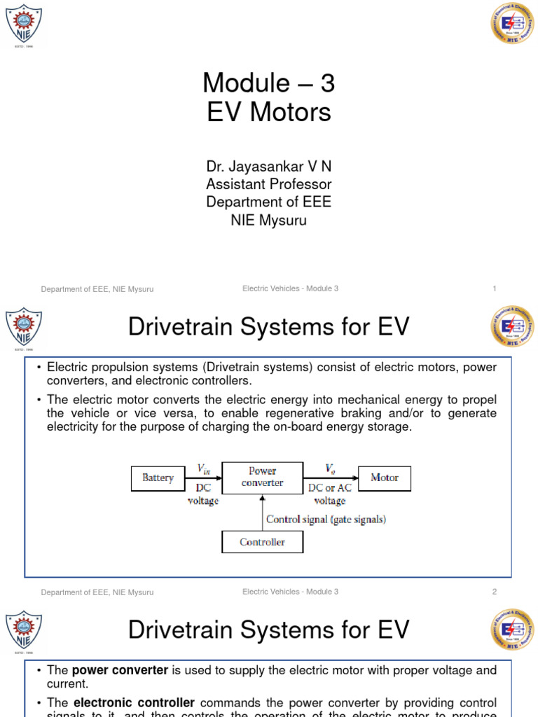 EV - Module 3-2 | PDF | Electric Motor | Electric Vehicle