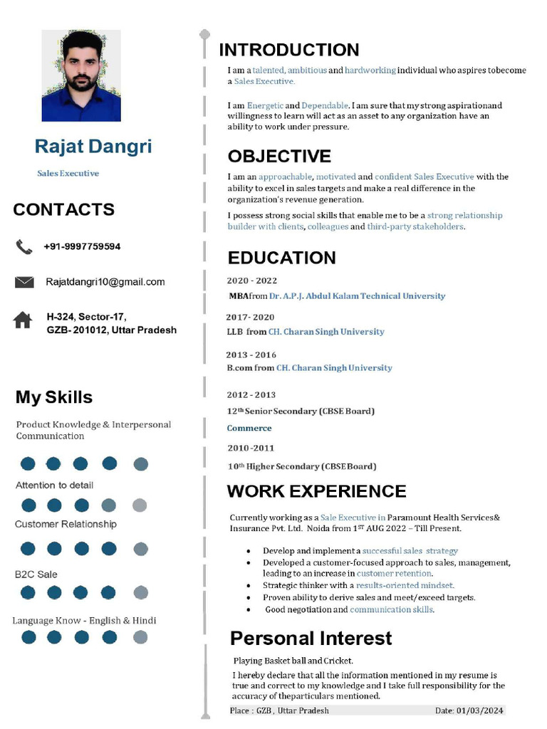 Rajat's Resume-1 | PDF