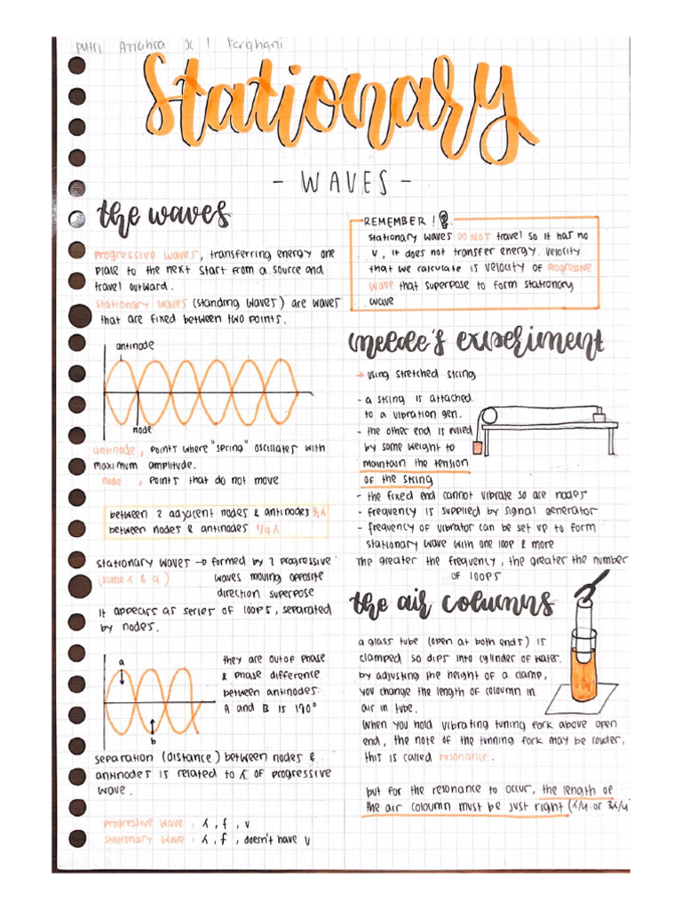 Stationary Waves | PDF